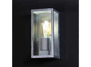 4250294315601 - ECO-LIGHT Wandleuchte Karo in Zink E27 IP44 110x240mm - grey