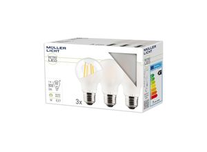 4018412670465 - Müller-Licht LED-Lampe E27 7W 827 matt 3er-Pack