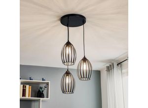 5902349225609 - Helam Lighting - Helam dali Cluster Pendelleuchte Schwarz 38cm