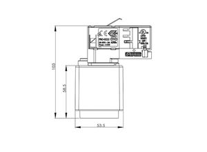 4042943158505 - Deko Light 710024 D Line Steckdosenadapter Hochvolt-Schienensystem-Komponente Stromschiene 3phasig Weiß