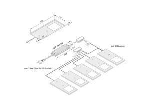 4051268211130 - Hera LED-Unterbaulampe Eco-Pad F 5x-Set 4000K alu