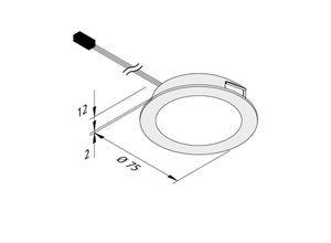 4051268214216 - Hera LED-Möbeleinbauleuchte Dynamic FAR 68 stahl 3W CCT