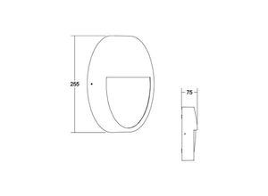 4251433971832 - BRUMBERG Eye LED-Außenwandleuchte halb weiß