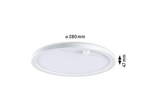 4000870947067 - 94706 led Außenpanel Lamina Bewegungsmelder insektenfreundlich IP44 rund 280mm 2200 - 3000K 14W 1150lm 230V Weiß Kunststoff - Paulmann