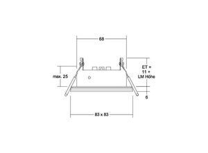 4251433932741 - BRUMBERG Cover-Up-S Einbaumodul IP44 eckig weiß