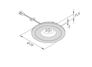 4051268218924 - Hera LED-Möbeleinbaustrahler AR 68 4W schwarz 2700K