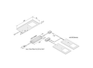 4051268211109 - Hera LED-Unterbaulampe Eco-Pad F 2x-Set 4000K alu