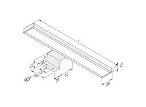 4051268138093 - Hera LED-Schrankaufbauleuchte Lugano 4000K 60 cm