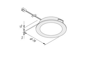 4051268214179 - Hera LED-Möbeleinbauleuchte FAR 68 edelstahl 4W 2700K