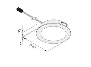 4051268218856 - Hera LED-Möbeleinbauleuchte Dynamic FAR 58 stahl 3W CCT