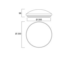 5410288434339 - Start Surface LED-Deckenlampe dimm Ø 33cm