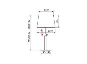 3131130359502 - Quatro Up Tischlampe eiche hell chrom