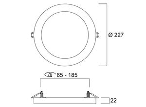 5410288531496 - Start LED-Downlight 5in1 Ø 217 cm 18W