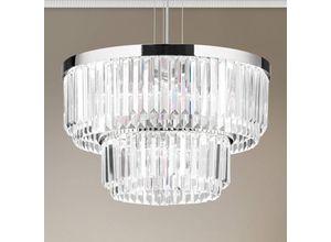 9003090268580 - ORION LED-Pendelleuchte Prism rund Ø 55 cm chrom