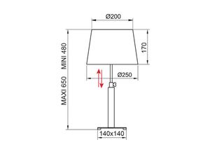 3131130348544 - Quatro Up Tischlampe ebenholz chrom