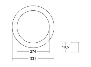 4251433935759 - BRUMBERG Frontring für Moon Maxi Ø 33 cm chrom