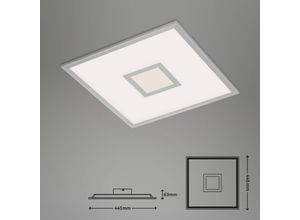 4002707409960 - Brilo - cct led Panel ner leuchten centro s 24 w 2400 lm IP20 silberfarbig Kunststoff-Metall Dimmbar cct 445 x 445 x 6 cm