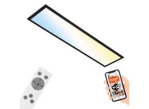 4002707409816 - Brilo - cct led Panel ner leuchten piatto s 28 w 3000 lm IP20 schwarz Kunststoff-Metall Dimmbar cct 100 x 25 x 66 cm