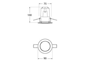 8031874248658 - LED-Downlight Teresa 90 GU10 CCT 6W schwarz