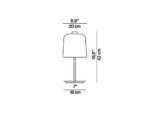 8050593520586 - Zile Tischlampe taubengrau Höhe 42 cm