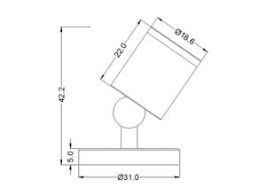 4042943164735 - Deko Light Herculis magnetic 688025 Spiegelleuchte 1 W EEK G (A - G) Warmweiß Schwarz