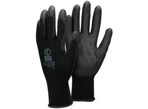 4250912485204 - 144 Paar Arbeitshandschuhe mit PU-Beschichtung Größe 10-XL Schwarz atmungsaktiv rutschfest robust Mechanikerhandschuhe Montagehandschuhe