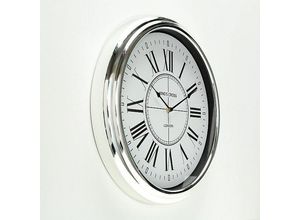 4020607712607 - Wanduhr HOME AFFAIRE Wanduhren Gr B H T 5 cm x 40 cm x 40 cm silberfarben Wanduhren rund Ø 40 cm römische Ziffern