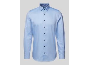 4060553542972 - Slim Fit Businesshemd aus Uni Struktur Modell ROYAL