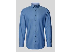 4060553543054 - Slim Fit Businesshemd aus Uni Struktur Modell ROYAL