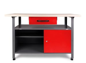 4250627237532 - Kraft Werkzeuge Werkbank Klaus 120 cm rot