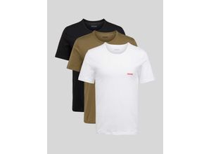 4063538101768 - T-Shirt mit geripptem Rundhalsausschnitt im 3er-Pack