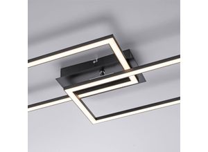 4043689981983 - Leuchten Direkt - Just Light led Deckenleuchte Iven in Schwarz 2x 18W 4200lm - black