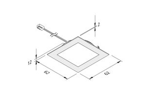 4051268225168 - Hera LED-Möbeleinbaulampe FAQ 58 stahl 5x-Set 3W 4000K