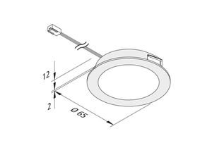 4051268225113 - Hera LED-Möbeleinbaulampe FAR 58 stahl 3x-Set 3W 4000K