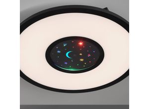 4043689981723 - Leuchten Direkt LED Deckenleuchte RGB Projektion CCT RGB dimmbar FB Ø40cm schwarz ASTRO