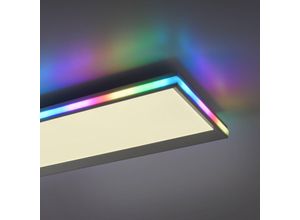 4043689983703 - LED Deckenleuchte GALACTICA CCT + RGB Rainbow dimmbar Funk-FB rechteckig Innenleuchte IP20