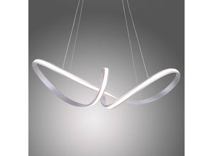 4012248323526 - Paul Neuhaus LED Pendelleuchte Melinda in Silber geschwungen 940 - grey