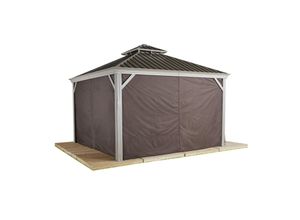 0772830164817 - Sojag Vorhänge Seitenteile für Pavillon Messina 10x12 Taupe