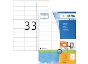 4008705042758 - HERMA Etiketten Premium A4 66x254 mm weiß Papier matt 3300 St - Weiß - Selbstklebendes Druckeretikett - A4 - Papier - Laser Inkjet - Dauerhaft