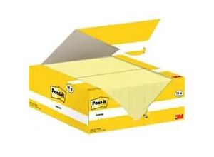 4064035128067 - Post-it Haftnotizen Kanariengelb 38 x 51 mm Packung mit 24 Blöcken à 100 Blatt Value Pack 18+6 GRATIS