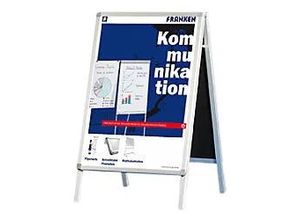 4016946074438 - Kundenstopper Standard 64 x 115 x 79 cm (b x h x t) din A1 Aluminium silber Verwendung für Papierformat din A1 - Franken