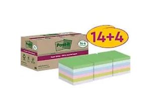 4064035060923 - Haftnotizen 654 RSSCOL14+4F Super Sticky Recycling Notes 76x76mm mehrfarbig quadratisch 4064035060923 18 Stück