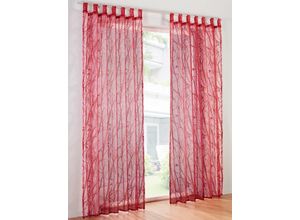 6936782323843 - Gardine HEINE HOME Gr 3 lila (beere) 225cm Schlaufenaufhängung Schlaufen 140cm Polyester Viskose Gardinen