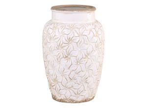 5712750289585 - Chic Antique Colmar Vase mit Blumenmotiv Ø205 x H32 cm antik creme