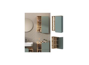 4066731401758 - Livinity Hängeschrank Karen Sonoma Mintgrün 50 x 75 cm Tür offene Fächer