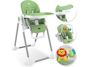 4260663283219 - KIDIZ® 3in1 Hochstuhl Kinderhochstuhl inkl Spielbügel  Babyliege  Kombihochstuhl Babyhochsitz 7 höhenverstellbar Verstellbare Rückenlehne  mitwachsend ab 0 Monate bis 6 Jahre Babystuhl