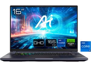 4719331759810 - GIGABYTE Gaming-Notebook AORUS 16X 9KG-43DEC54SH Notebooks Gr 16 GB RAM 1000 GB SSD Core i7 grau (mitternacht grau) Gaming Notebooks