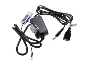 4065705360442 - Aux usb Audio Adapter Kabel kfz Radio kompatibel mit Skoda Beat Cruise Dance Melody Nexus RCD300 Rhapsody Stream Auto Autoradio - Vhbw