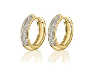 Image of Paar Creolen ONE ELEMENT "0.25 ct Diamant Brillant Ohrringe aus 585 Gelbgold" Gr. Damen, 0.25 ct mit Diamant, Diamanten, goldfarben (gold) Damen Creolen Gold Schmuck