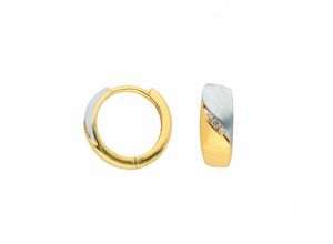 4065633624524 - Paar Ohrhänger ADELIA´S 1 585 Gold Ohrringe   Creolen mit Zirkonia Gr Damen Gelbgold 585 goldfarben (gold) Damen Ohrhänger mit Zirkonia Goldschmuck für